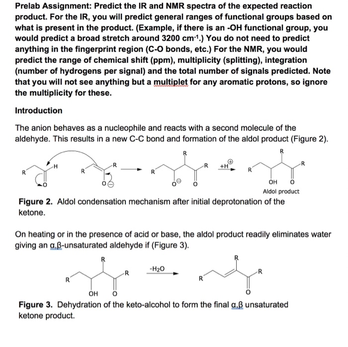Solved Prelab Assignment: Predict the IR and NMR spectra of | Chegg.com