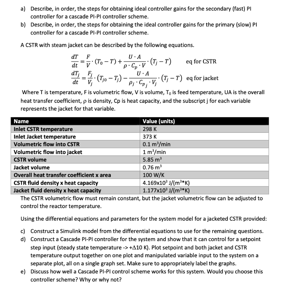 a) Describe, in order, the steps for obtaining ideal | Chegg.com