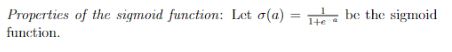 Solved Properties of the sigmoid function: Let σ(a)=1+ea1 be | Chegg.com