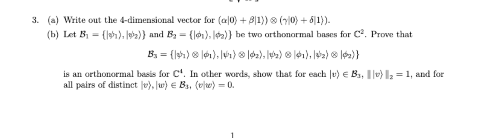 Solved (a) ﻿Write out the 4-dimensional vector for | Chegg.com