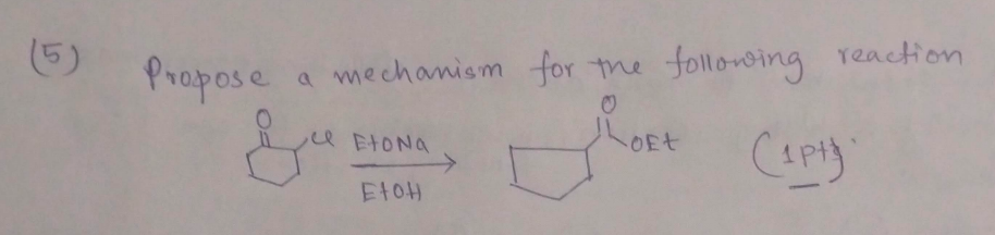 Solved Propose mechanism for the following reaction &u ll | Chegg.com