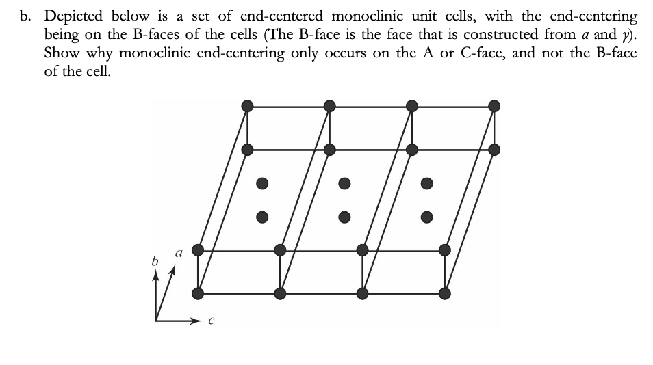 3. a. Depicted below is a set of body centered | Chegg.com