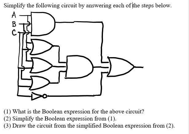 Solved Simplify the following circuit by answering each of | Chegg.com