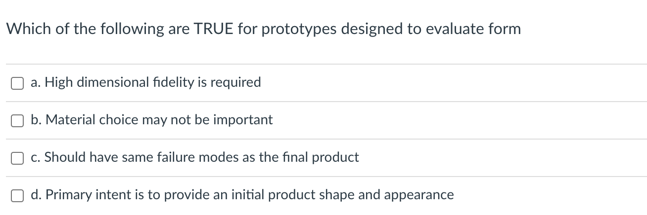 Solved Which of the following are TRUE for prototypes | Chegg.com