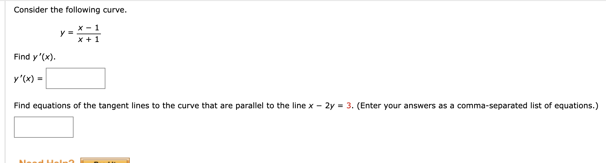 Solved Consider the following curve.y=x-1x+1Find | Chegg.com Solved Consider the following curve.y=x-1x+1Find | Chegg.com
