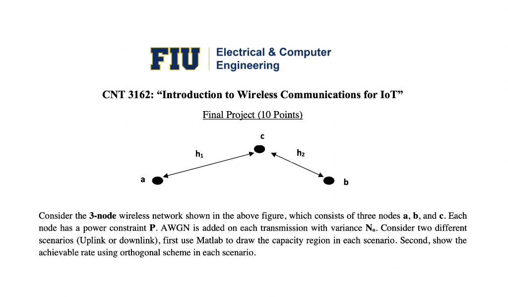 Consider the 3-node wireless network shown in the | Chegg.com