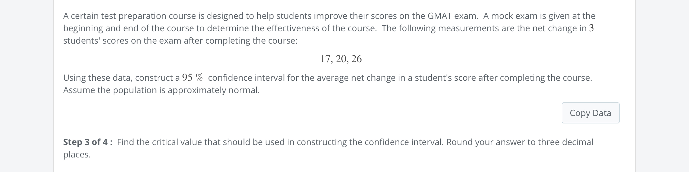 Solved A certain test preparation course is designed to help | Chegg.com