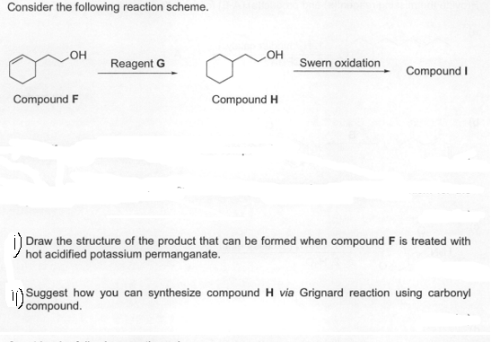 Solved Consider the following reaction scheme. OH OH Reagent | Chegg.com