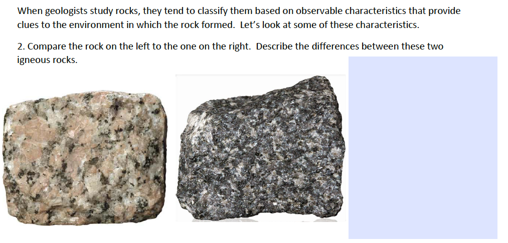 Solved When geologists study rocks, they tend to classify | Chegg.com