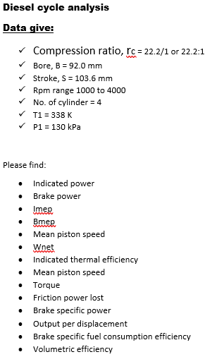 Solved the compression ratio value is = 22.2 for the cut of | Chegg.com