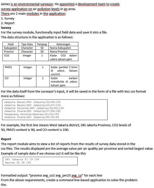 Solved James is an environmental surveyor. He appointed a | Chegg.com
