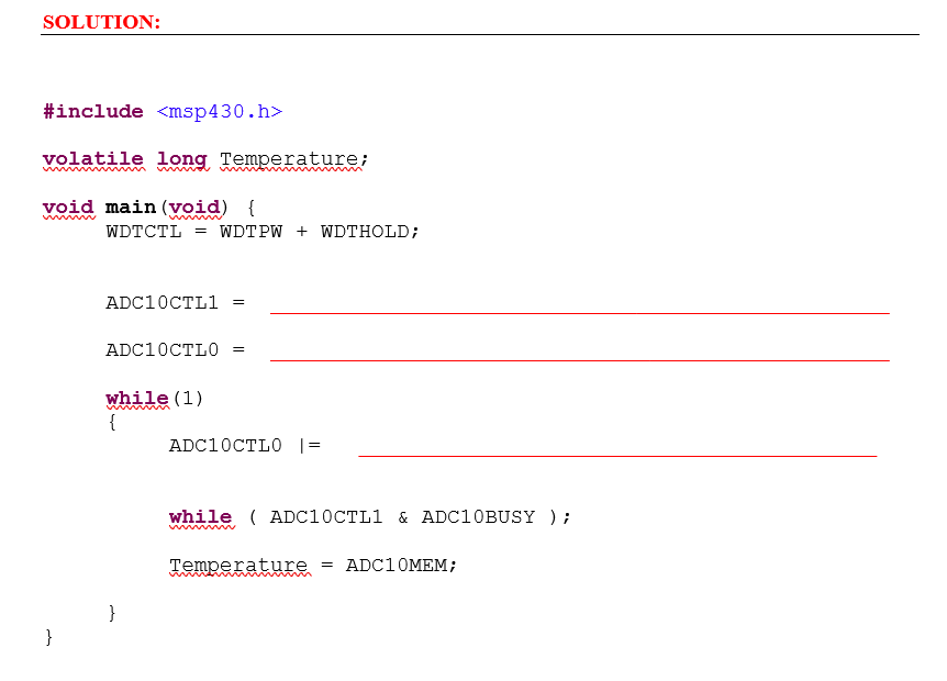 Solved The C program given below fulfills analog to digital | Chegg.com