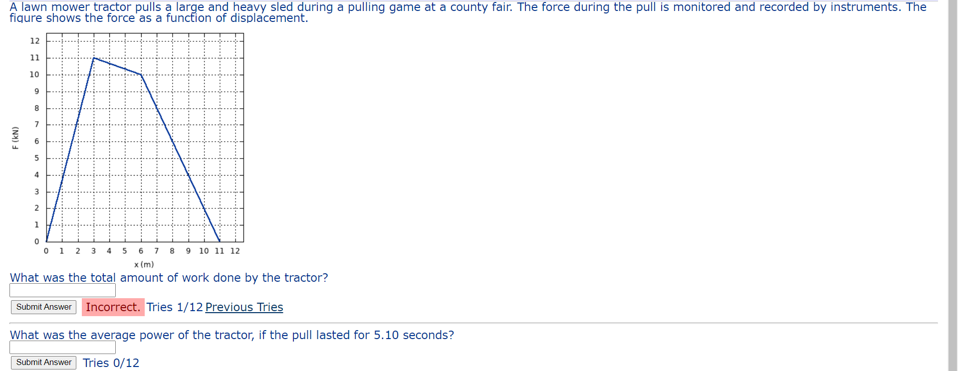 Solved A lawn mower tractor pulls a large and heavy sled | Chegg.com