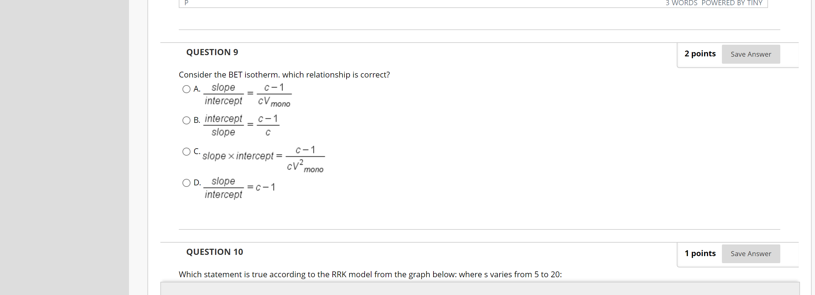 Solved Р 3 WORDS POWERED BY TINY QUESTION 9 2 points Save | Chegg.com