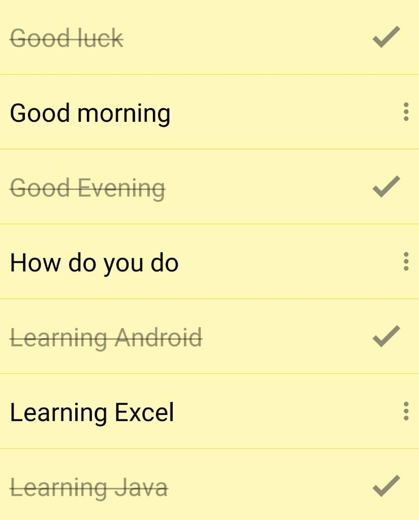 Solved Android: How to add strikethrough to Text by clicking | Chegg.com