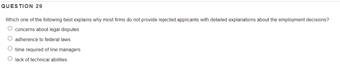 Solved QUESTION 29 Which one of the following best explains | Chegg.com