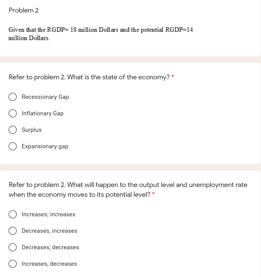 Solved Refer to problem 2. What should the government do | Chegg.com
