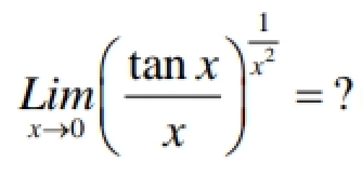 Solved tan x Lim x 0 = ? | Chegg.com