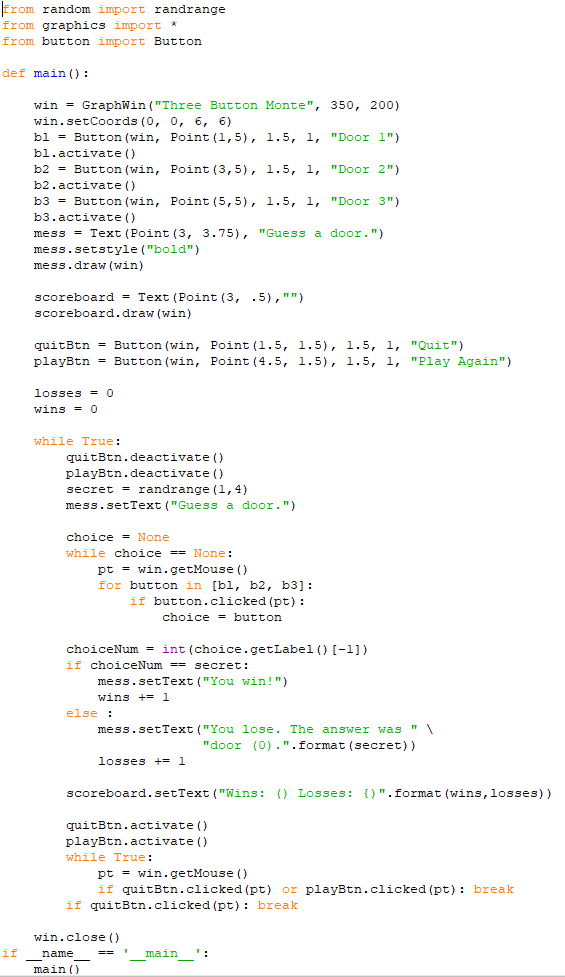 Solved from random import randrange from graphics import * | Chegg.com