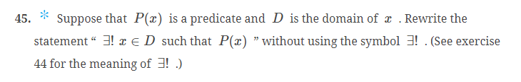 Solved Suppose that P(x) ﻿is a predicate and D ﻿is the | Chegg.com