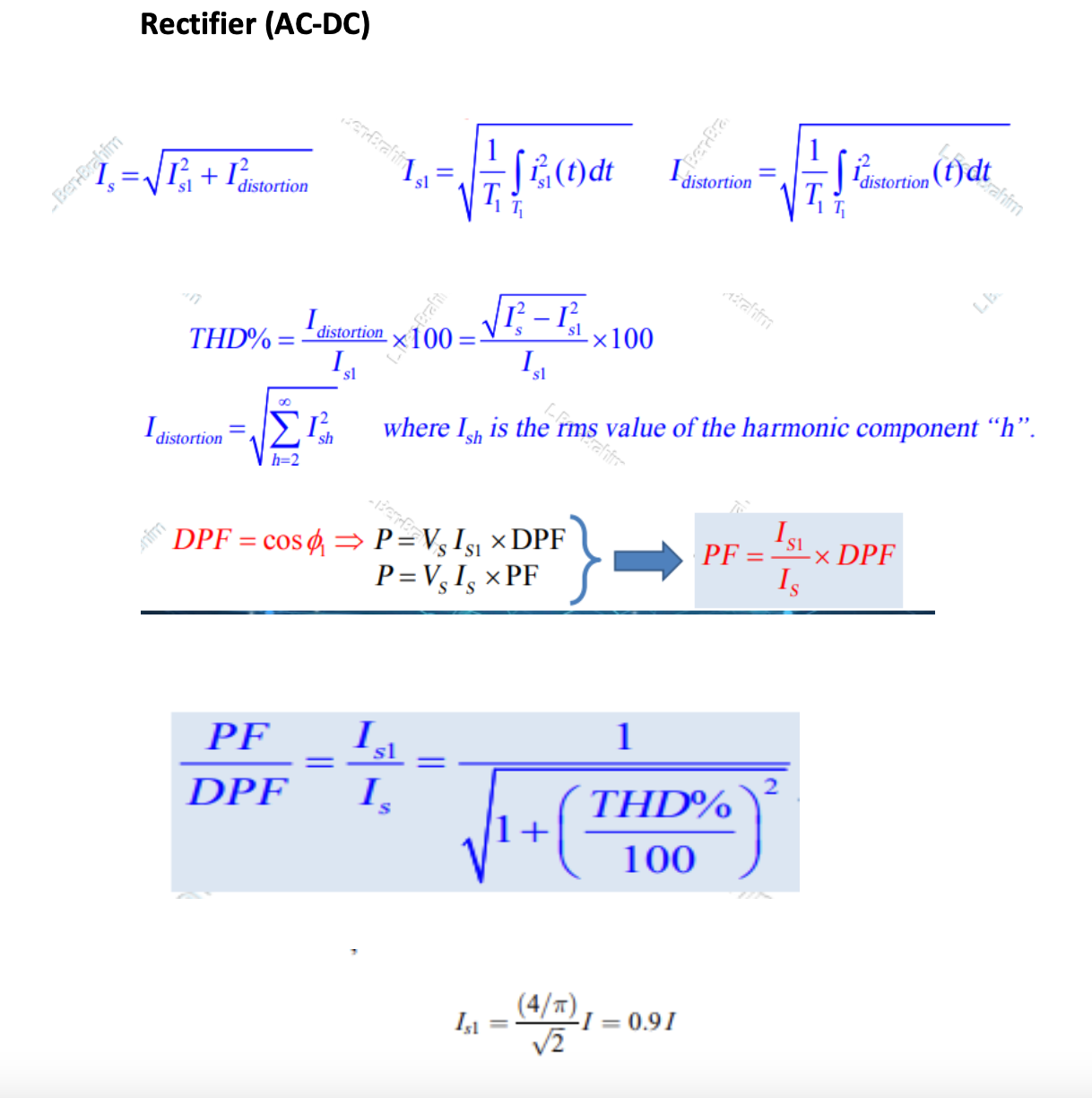 Solved in a single-phase diode bridge rectifier circuit fed | Chegg.com