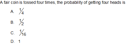 Solved A fair coin is tossed four times, the probability of | Chegg.com