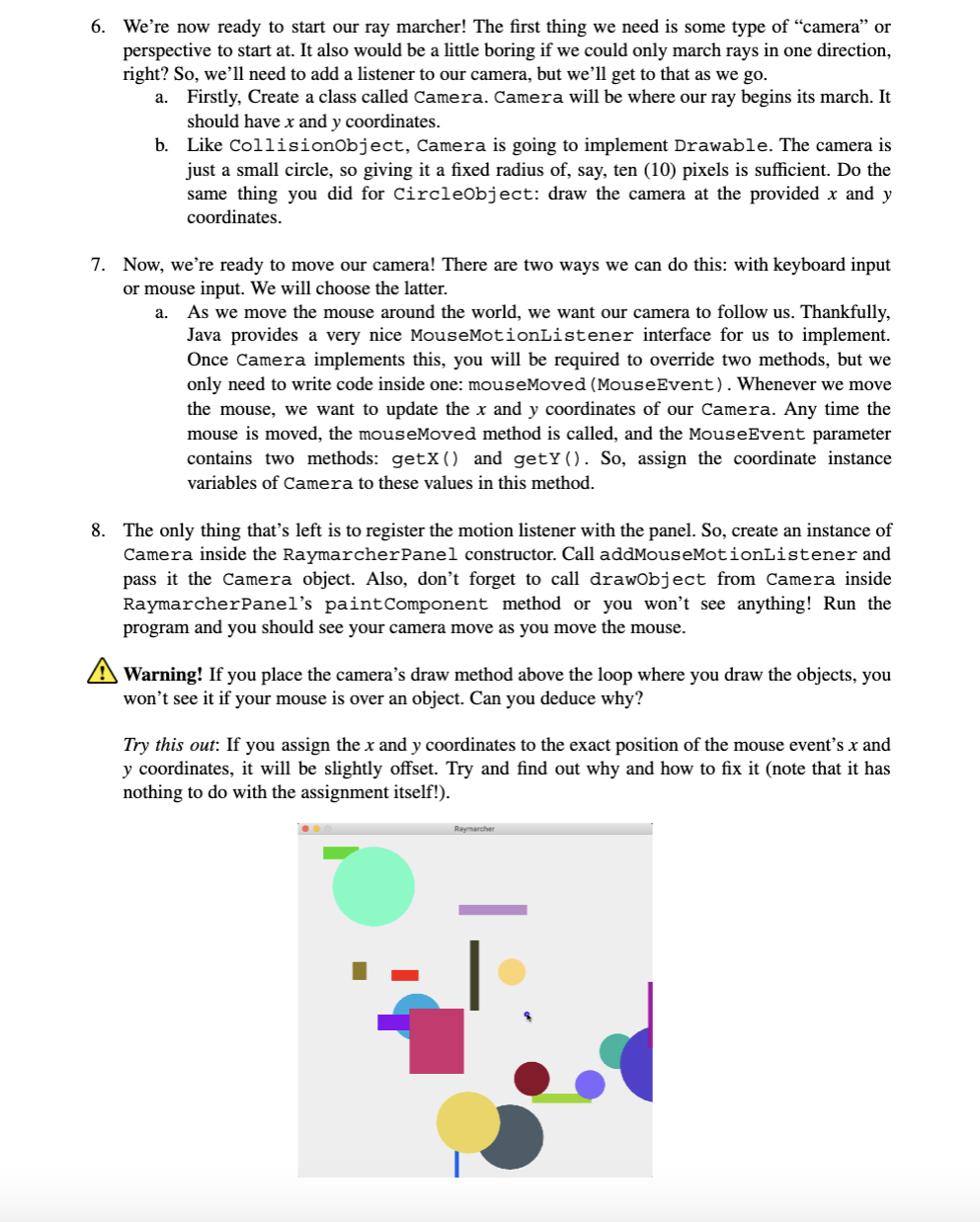 Assignment 8 - Raymarching Objective: By the end of | Chegg.com