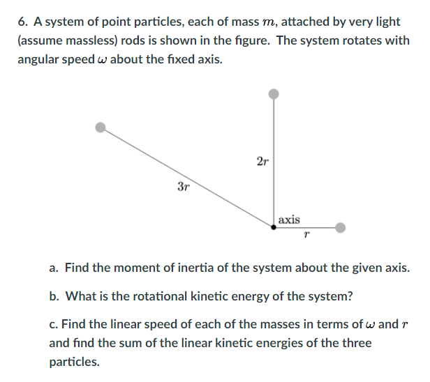 Solved 6. A system of point particles, each of mass m, | Chegg.com