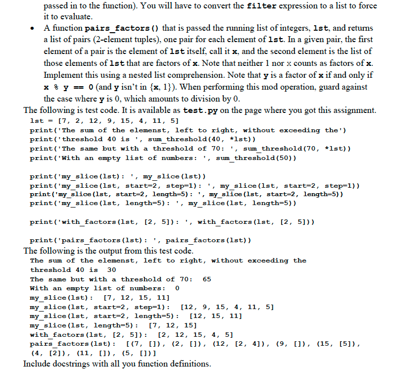Solved Write a Python script that implements the following | Chegg.com