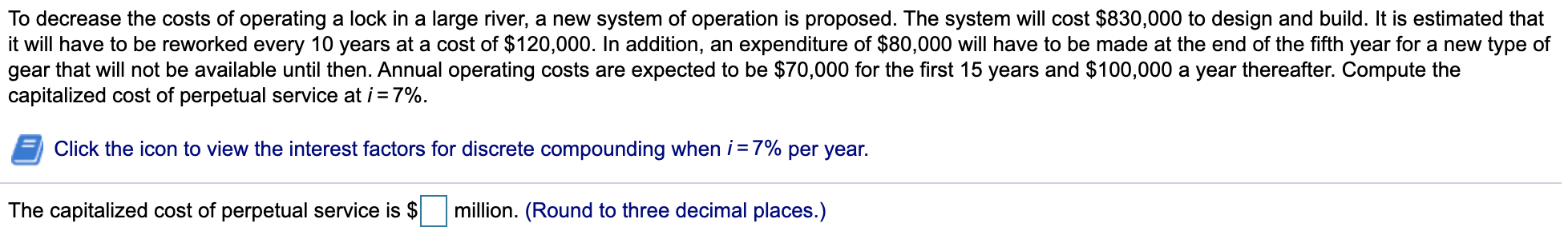 Solved To decrease the costs of operating a lock in a large | Chegg.com