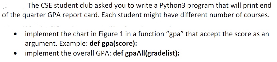 Solved The CSE student club asked you to write a Python3 | Chegg.com
