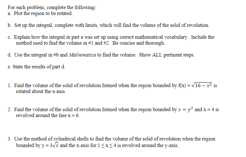 Solved For each problem, complete the following using | Chegg.com