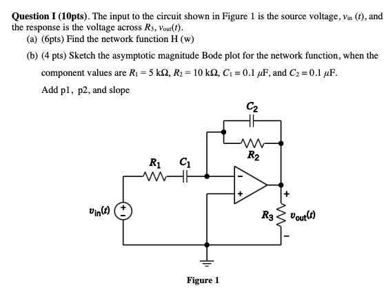 Solved Question I (10pts). The input to the circuit shown in | Chegg.com