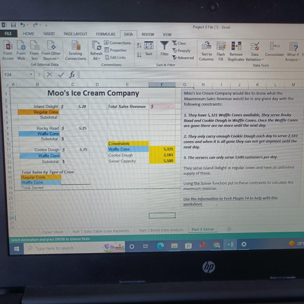 Solved Moo's Ice Cream Company would like to know what the | Chegg.com