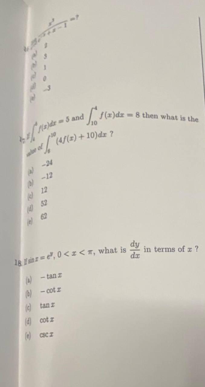 Solved 17∫13f(x)dx=5 and ∫104f(x)dx=8 then what is the of | Chegg.com
