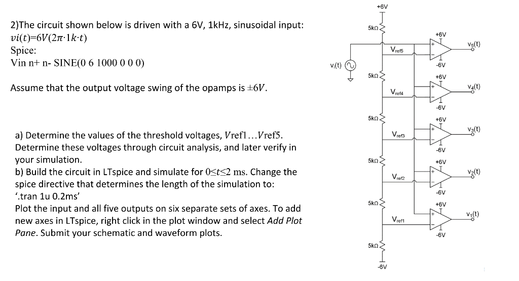 Solved LTspice netlist for opAmp circuit * The syntax for | Chegg.com