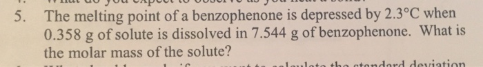 Solved The melting point of a benzophenone is depressed by | Chegg.com