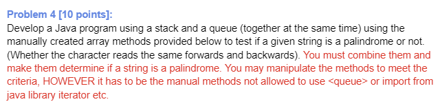 Solved Manual Queue method import | Chegg.com