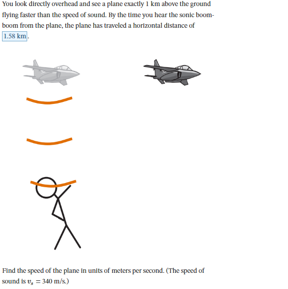 Solved You look directly overhead and see a plane exactly | Chegg.com