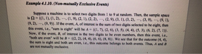 Solved Example 4.1.10. (Non-mutually Exclusive Events) | Chegg.com
