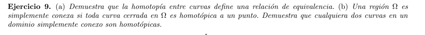 Ejercicio 9. (a) ﻿Demuestra que la homotopía entre | Chegg.com