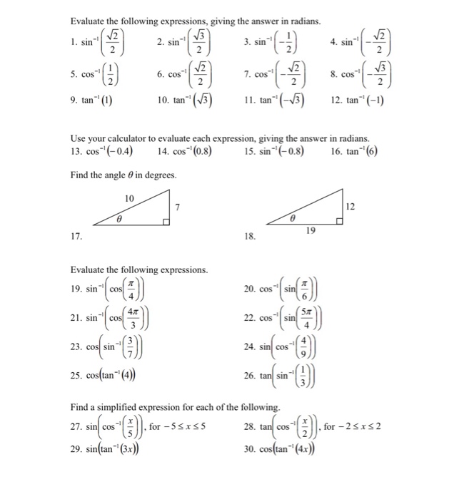 Solved Evaluate the following expressions, giving the answer | Chegg.com