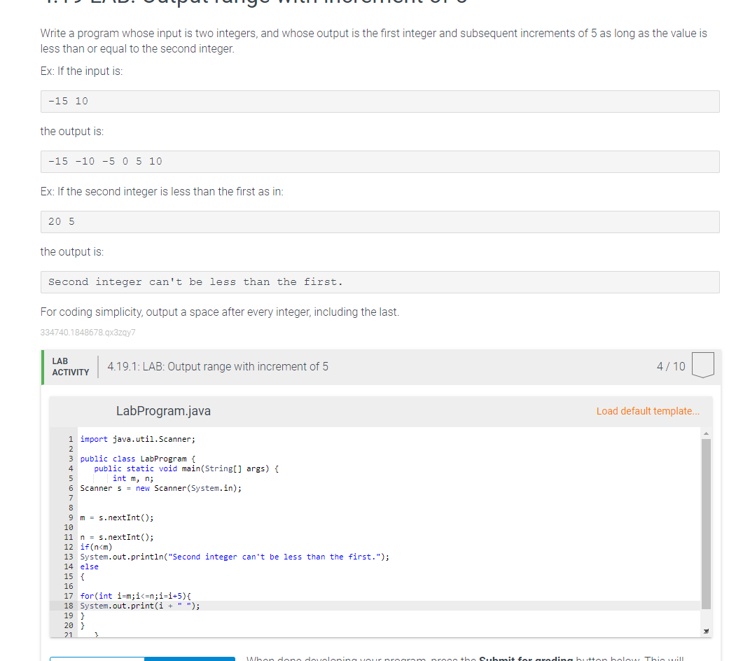 Solved Write a program whose input is two integers, and | Chegg.com