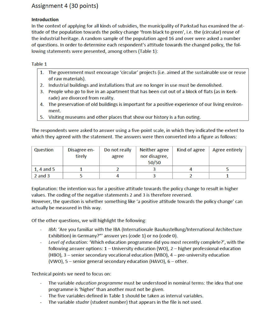 Assignment 4 (30 points) Introduction In the context | Chegg.com