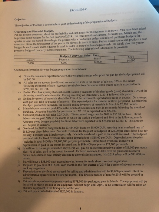 Solved PROBLEM #3 Objective The objective of Problem 3 is to | Chegg.com