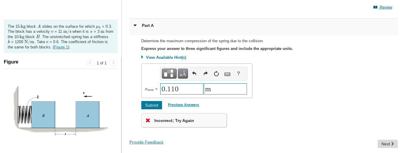 Solved The 15-kg block A slides on the surface for which | Chegg.com