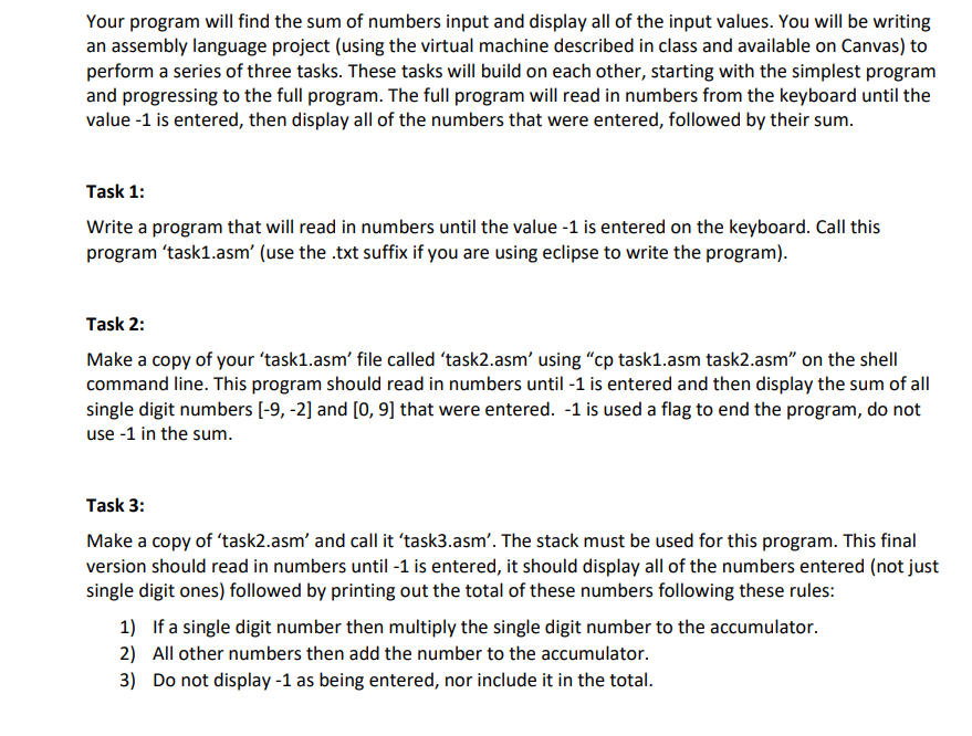 Solved You should test your task3 program on following | Chegg.com