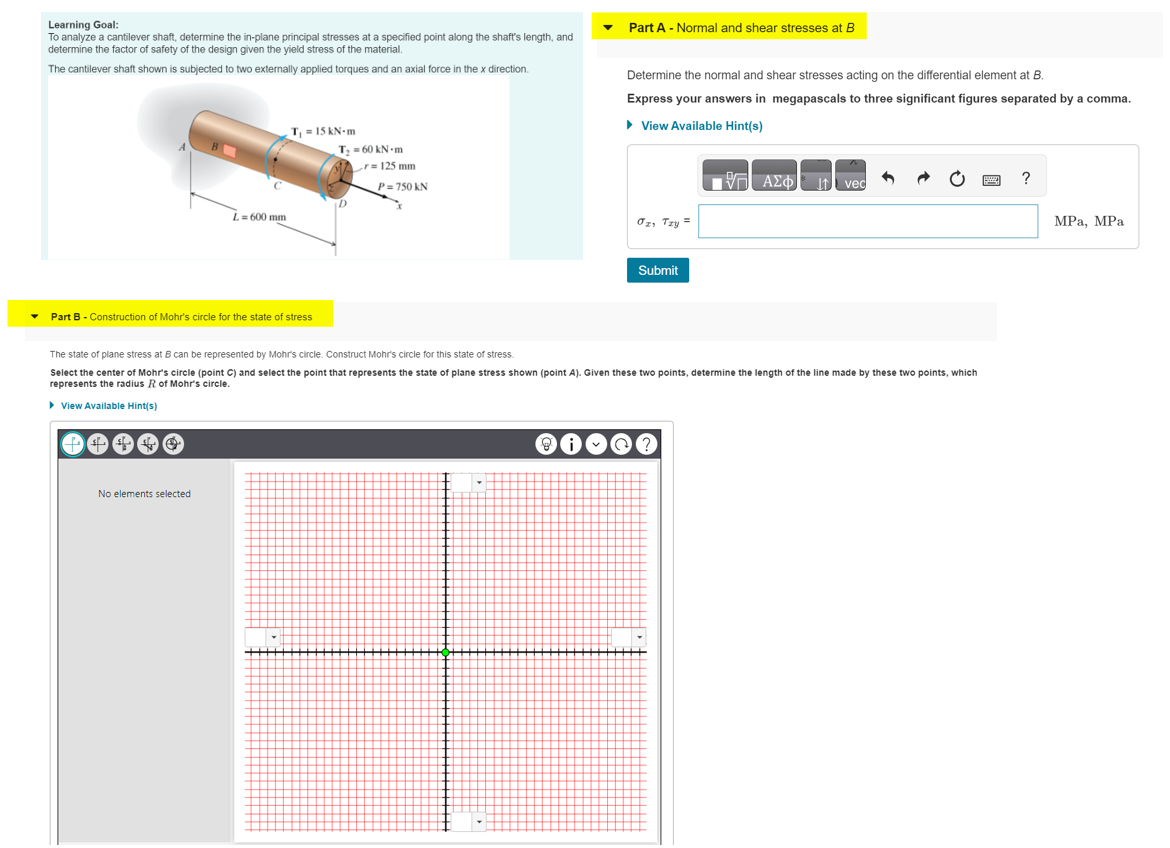 Solved Learning Goal:To analyze a cantilever shaft, | Chegg.com