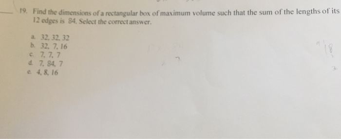 Solved find the dimensions of a rectangular box maximum | Chegg.com
