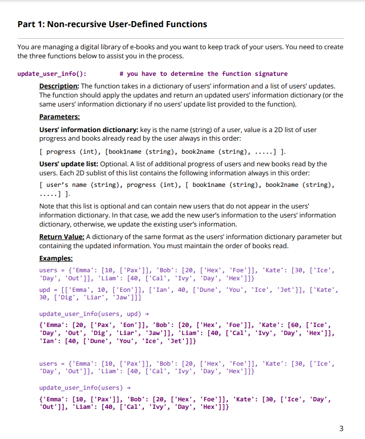 Solved Python assignment project : Background: The purpose | Chegg.com